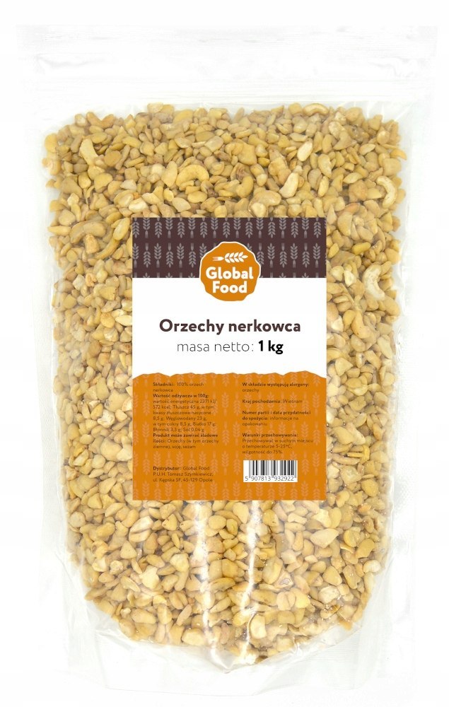 ORZECHY NERKOWCA KAWAŁKI 1kg - Global Food